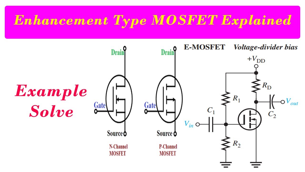 Enhancement Type MOSFET Explained ||Solve Example || Mosfet || Mian ...