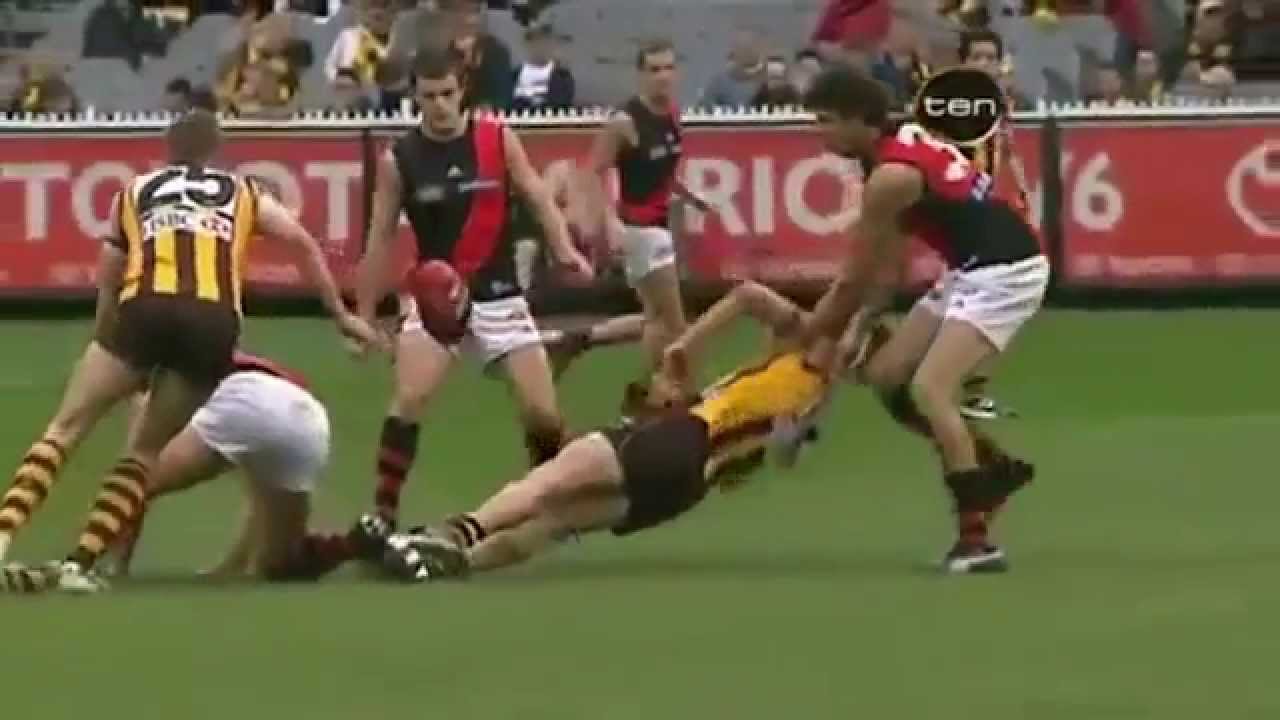 AFL Biggest hits and fights - YouTube