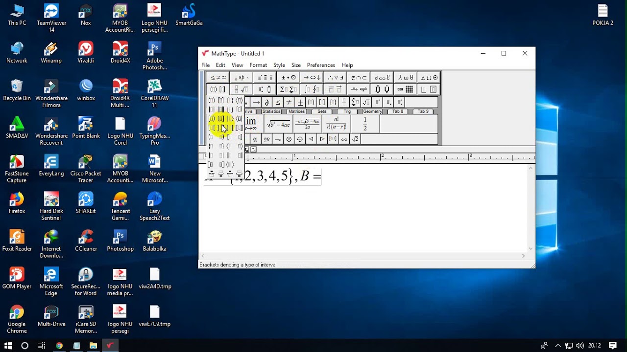 Cara Menggunakan MathType Seperti Ms Equation - YouTube