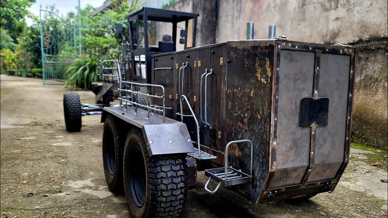 homemade grader | caterpillar 24 | part 5 | rc action homemade - YouTube