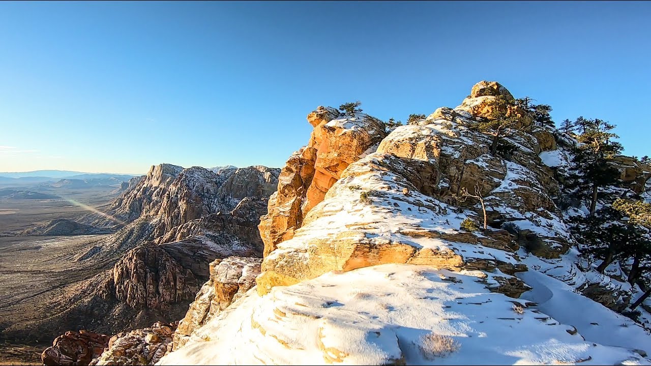 Snow in Red Rock Canyon, NV - YouTube