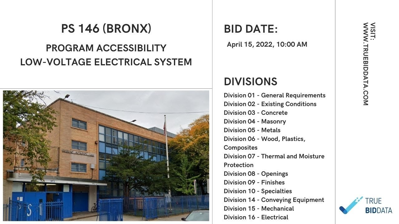 PS 146 (Bronx) - Program Accessibility/Low-Voltage Electrical System ...