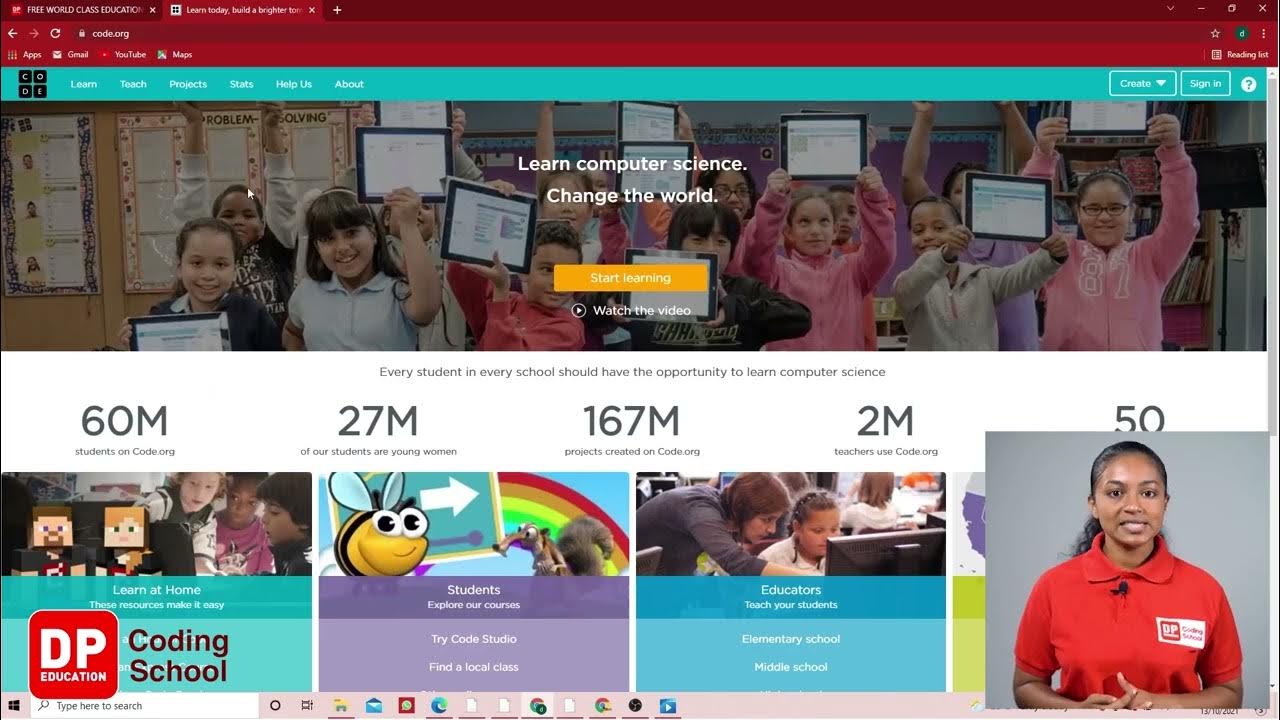 Project 1 - Step 2 - How to access code.org - YouTube