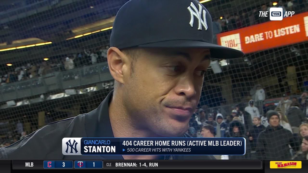 Giancarlo Stanton on Yankees offense, his 3-hit night - YouTube