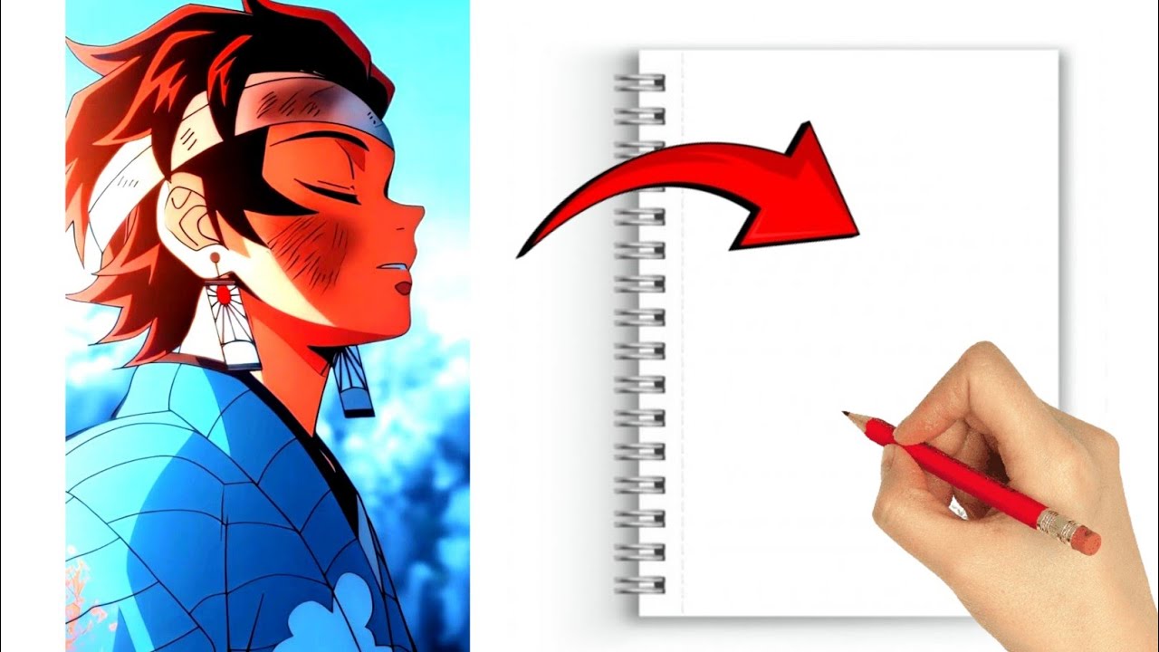 How To Draw Tanjiro Kamado Step By Step Tutorial!! - YouTube