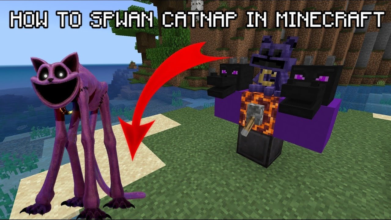 How to Spawn Poppy Playtime Chapter 3 Catnap in Minecraft - YouTube