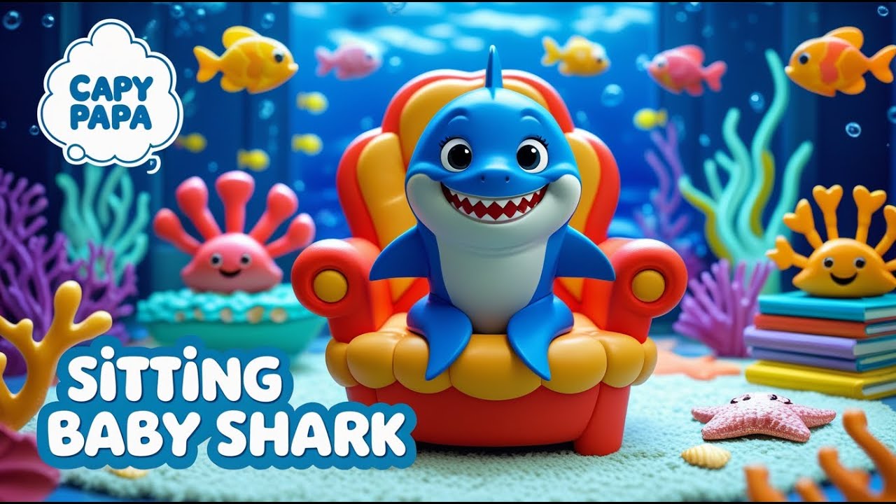 Let's Sit with Baby Shark | Sitting Baby Shark | Best Nursery Rhymes ...
