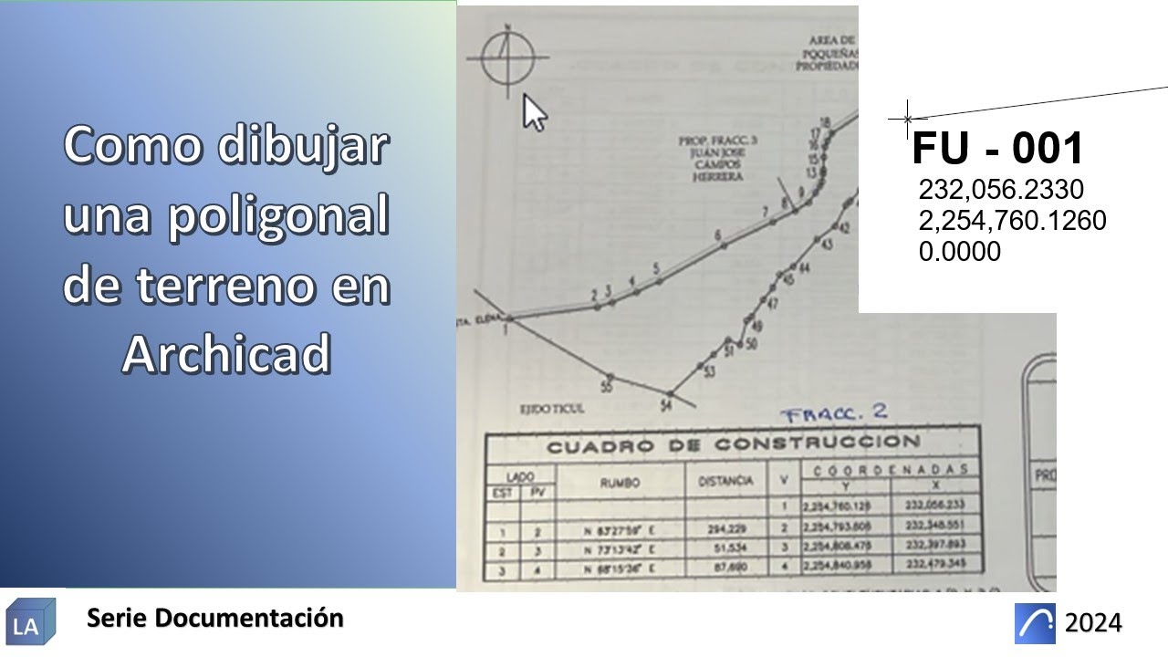 Como dibujar una Poligonal de Terreno en #archicad - YouTube