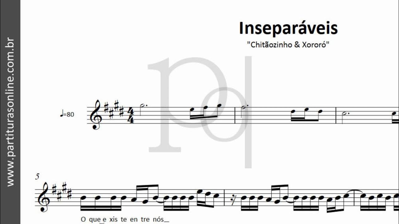 Inseparáveis ♪ Chitãozinho & Xororó | Partitura - YouTube