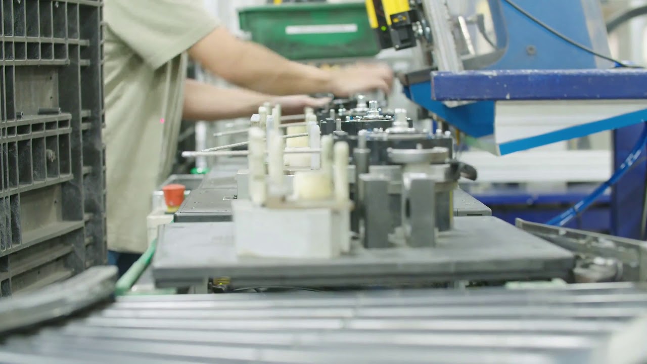 production line of parts for the automotive industry - YouTube