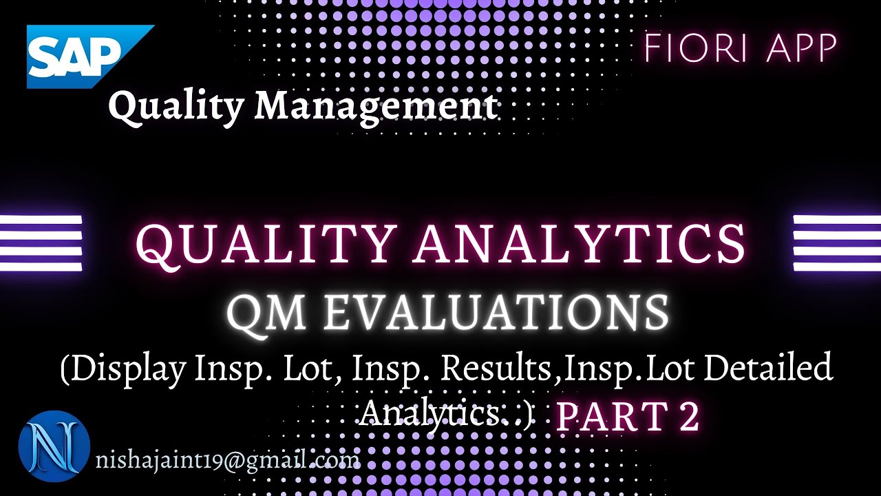 In Fiori App : Quality Analytics & QM Evaluations or Quality Management ...