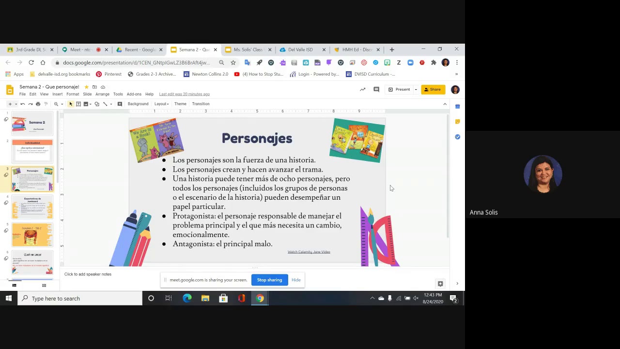 Semana 2 Dia 1 - Clase de Ms. Solis - YouTube