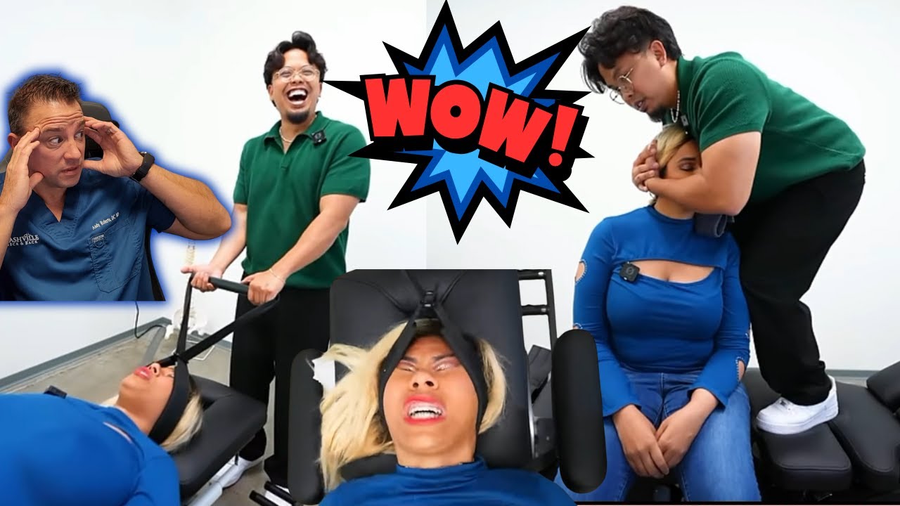 Dr. Roberts Reacts to Dr. Tubio CRAZY Neck Adjustments - YouTube