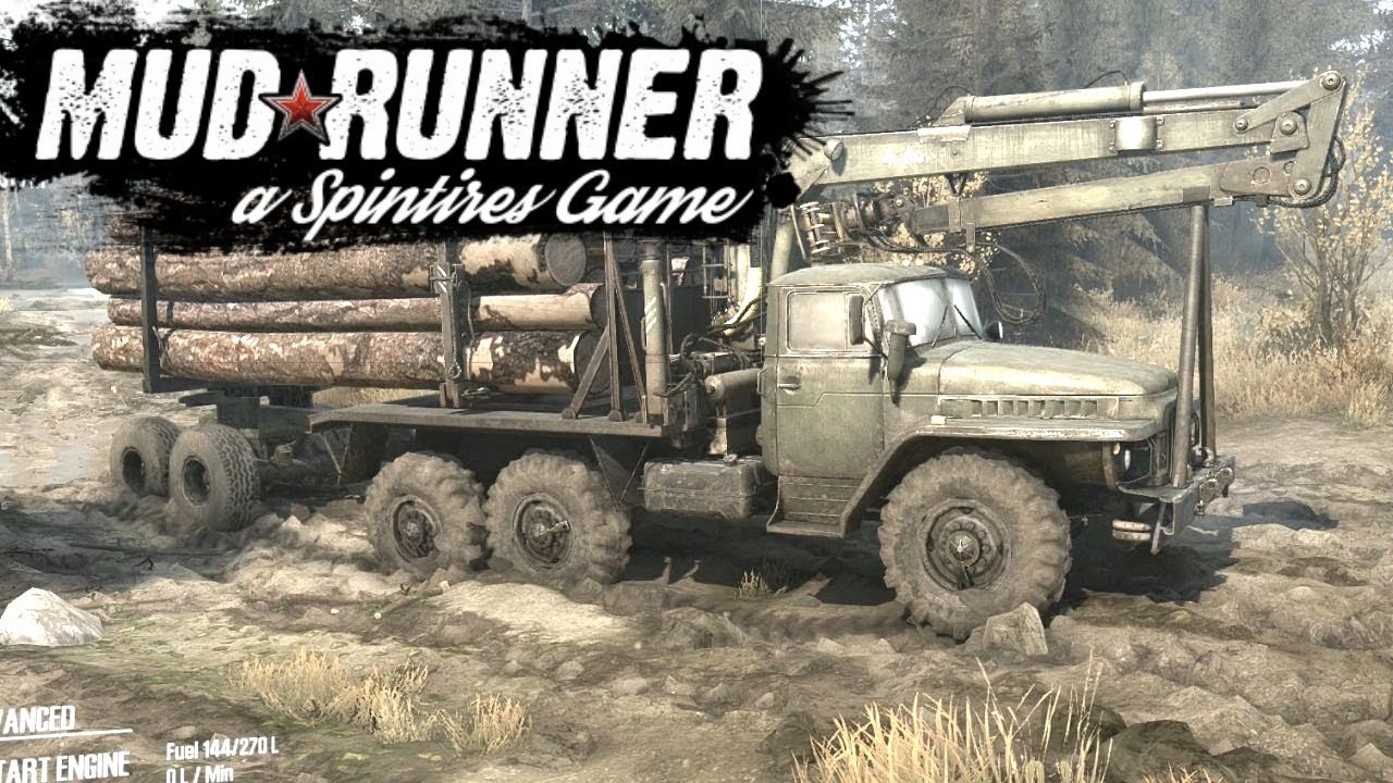Spintires: MudRunner Preview - C 375 Truck Off Road Log Transport - YouTube