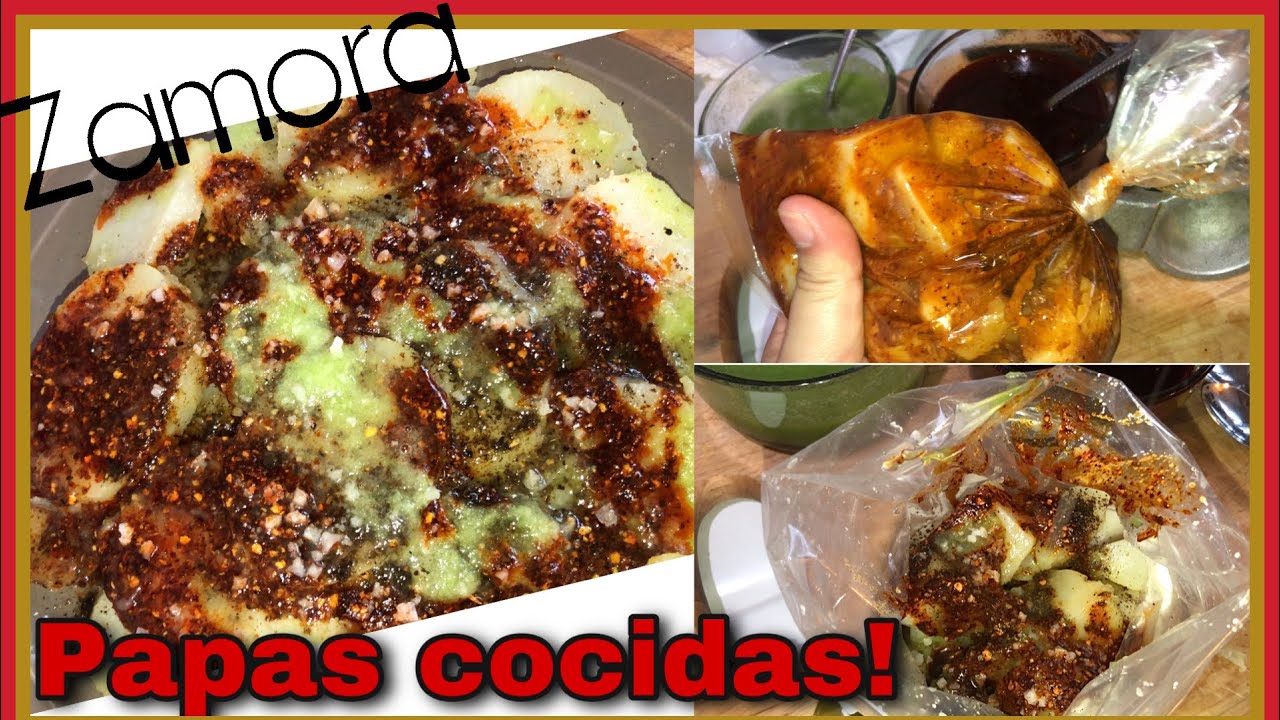 PAPAS COCIDAS ESTILO ZAMORA, MICH!! COMO HACER CHILE DE POLVO, ACEITE Y VERDE! 😋 - YouTube
