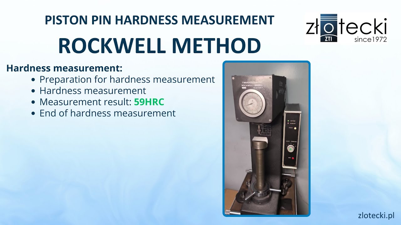 Piston pin hardness measurement - YouTube