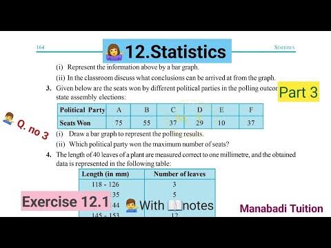 9th class maths |Chapter 12|Statistics |Exercise 12.1| Q no 3 |part 3 ...