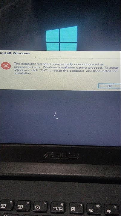 The computer restarted unexpectedly or encountered an unexpected error windows 10 Solution # ...