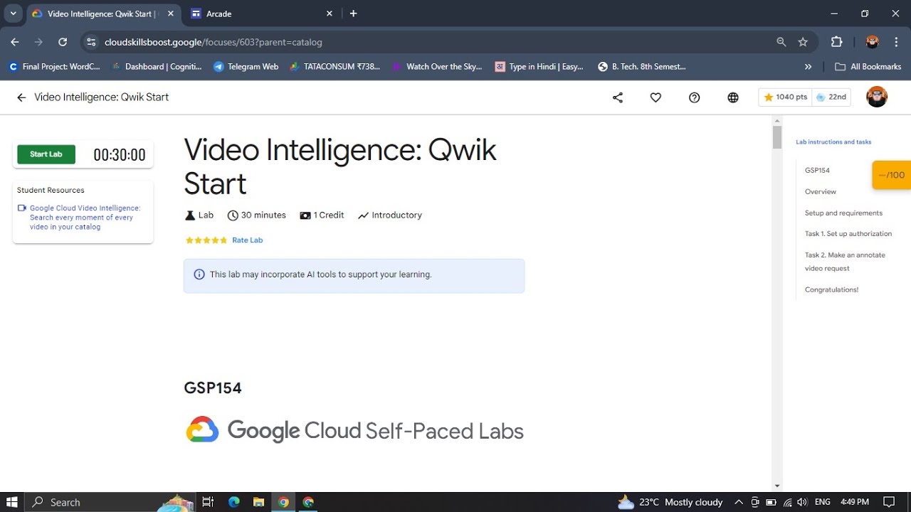 Video Intelligence: Qwik Start || #GSP154 || #labsolution #GCP || #google_cloud_self_placed_labs ...