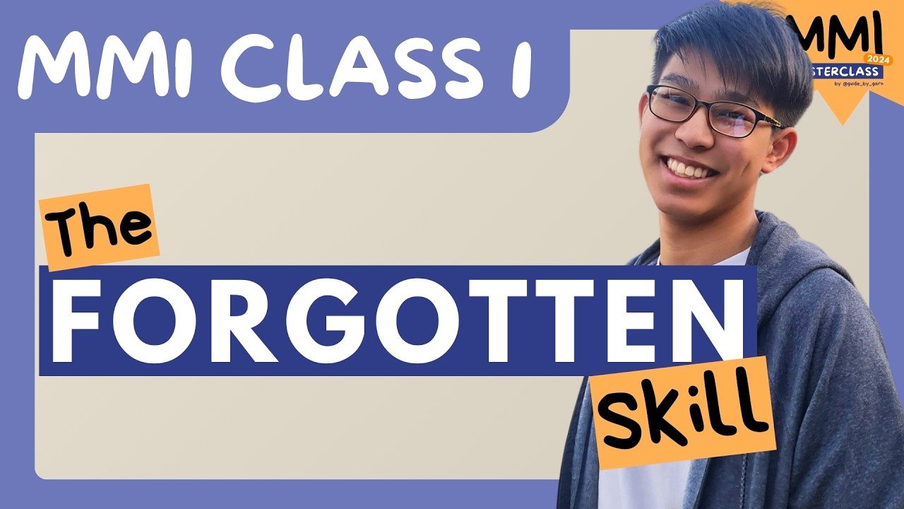 MMI Masterclass 01: The "FORGOTTEN" SKILL - YouTube