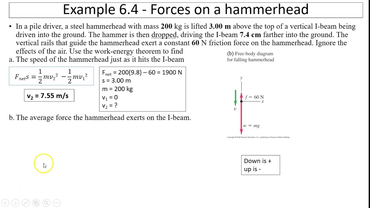 ap6.2 kinetic energy and the work-energy theorem - YouTube