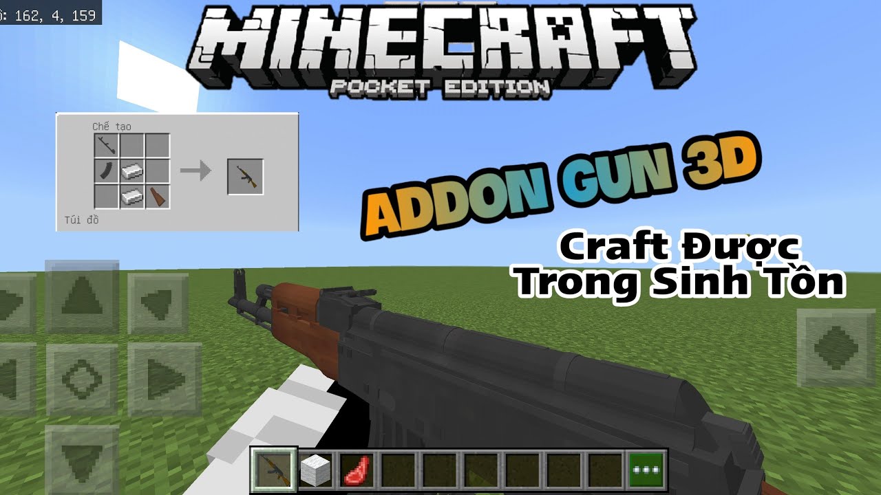 Cách Cài Addon/Mod Súng 3D Chế Tạo Được Giống PC Cho Minecraft Pe 1.18 ...