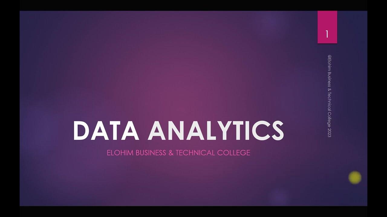 BUSINESS DATA ANALYSIS(BDA)-BIG DATA AND DATA ANALYTICS - YouTube