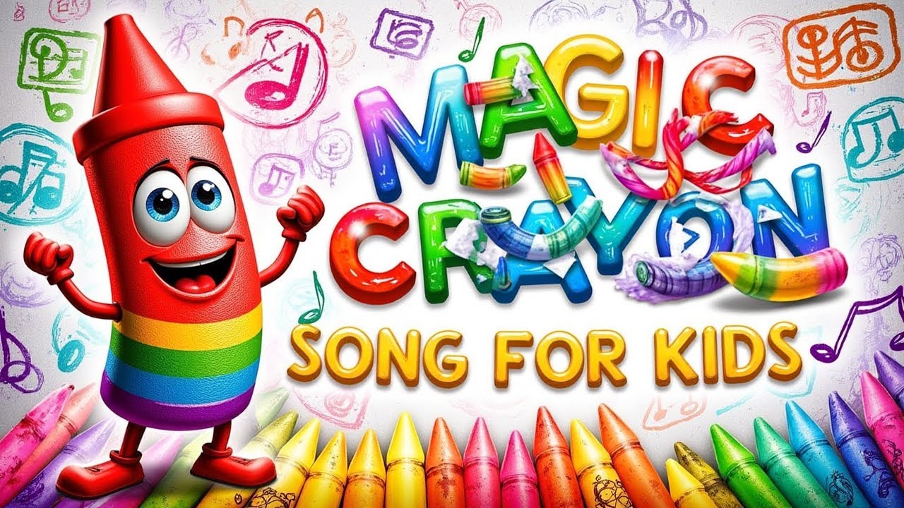Magic Crayon Song | Fun Learning Colors for Kids | Animated Nursery ...