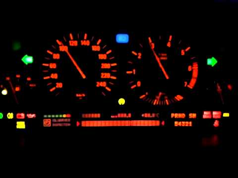 BMW E39 540i dashboard test / Test zegarów - YouTube