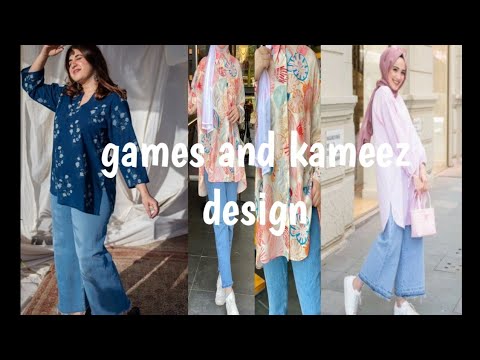 jeans and printed plain shirt design kalasi and new styling|Kushi ...