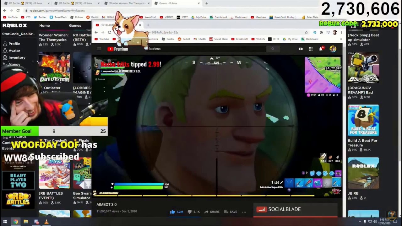 KreekCraft reacts to Fe4rless AIMBOT 3.0 video!!! - YouTube