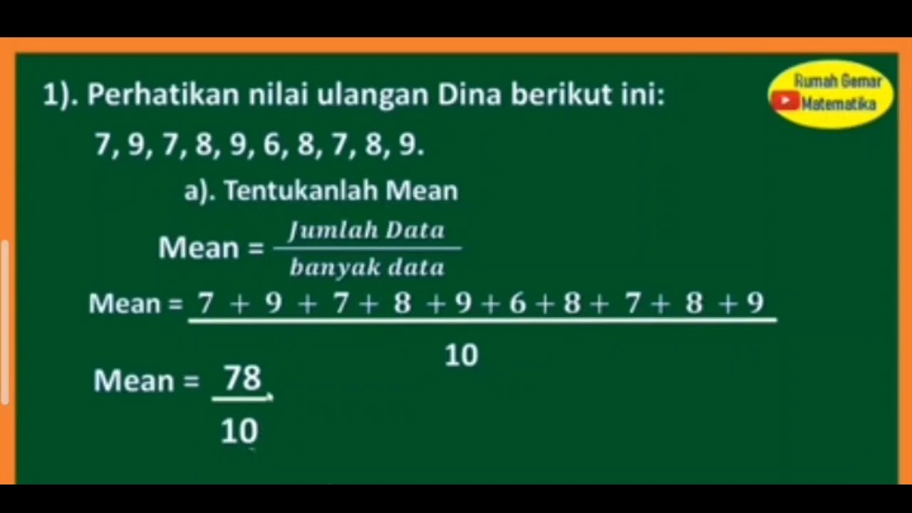 Materi STATISTIKA (Matematika) Mean,Median,Dan Modus - YouTube