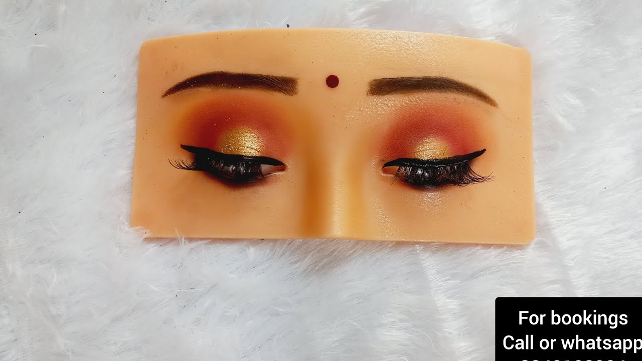 Eye makeup tutorial on eye practice dummy || easy eye makeup look ...
