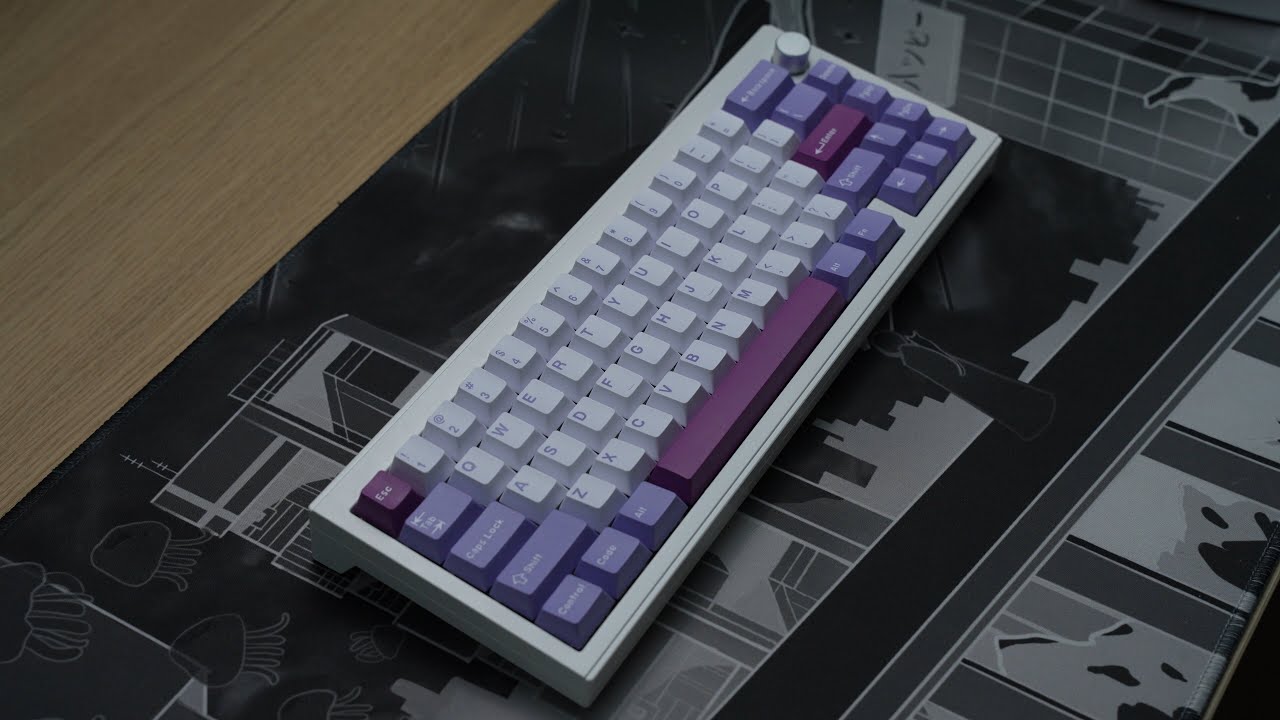 V65 Keyboard typing test - Lumia Matcha v3 switches - YouTube