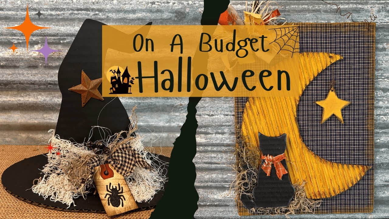 Primitive ~ Rustic ~ On A Budget Halloween Crafts ~ Use That Cardboard ...