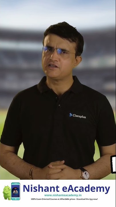 Sourav Ganguly about Nishant eAcademy App - YouTube