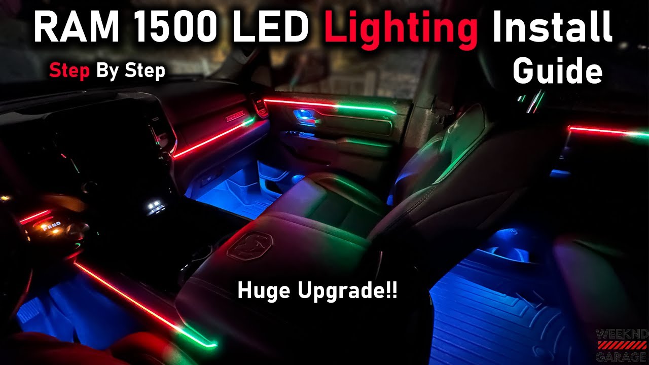 NEW RAM INTERIOR AMBIENT LIGHTING INSTALL GUIDE (EASY) - YouTube