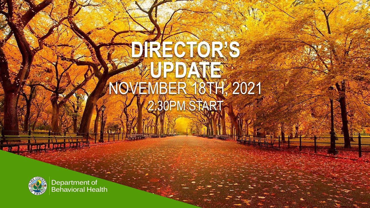 Director's Update - November 18, 2021 - YouTube