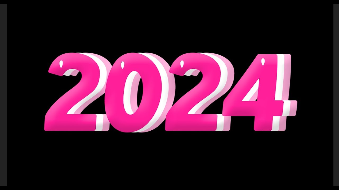 #새해영상소스 #2024video [2024] 텍스트 애니메이션 동영상 소스 다운로드받기 (투명렌더링 mov 파일) - YouTube