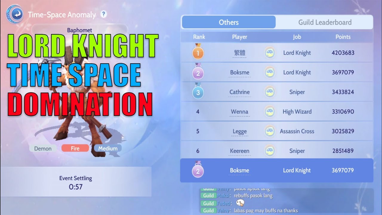 Lord Knight - Time Space using 1H Tirfing | Ragnarok Origin - YouTube