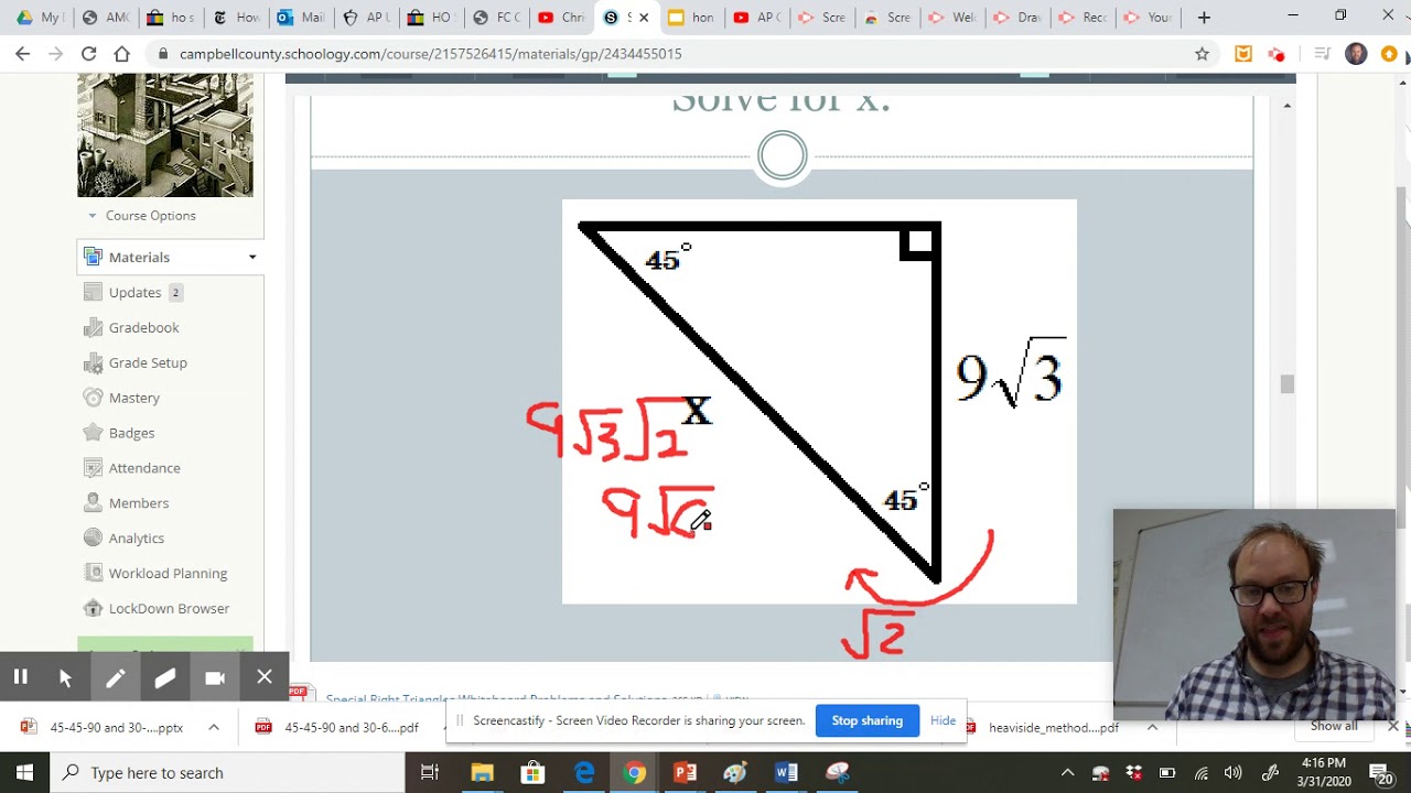 Special Triangles Whiteboard Practice Part II - YouTube