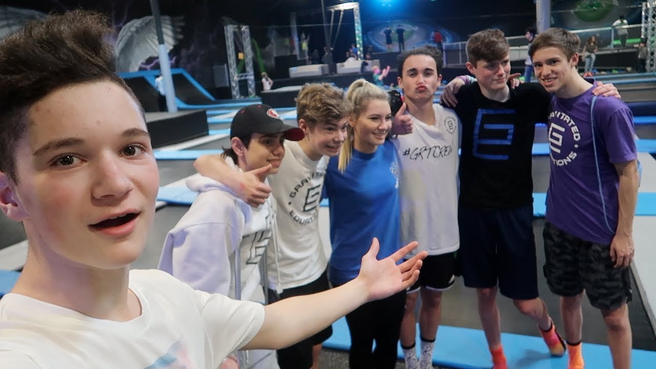 TRAMPOLINE PARK TRICKS WITH CELEBRITIES!!! - YouTube