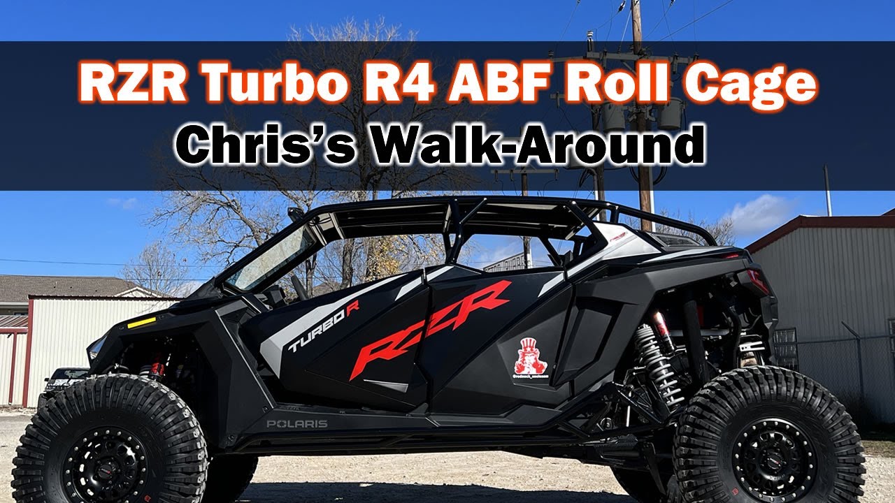 Turbo R 4 seater ABF Rollcage and Rock Sliders / Tree kickers. - YouTube