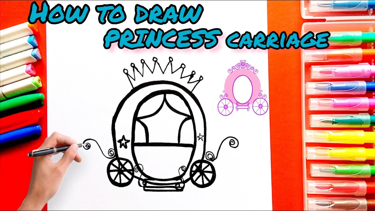 HOW TO DRAW A PRINCESS CARRIAGE 👸||EASY DRAWING FOR KIDS,BEGINNERS WITH ...