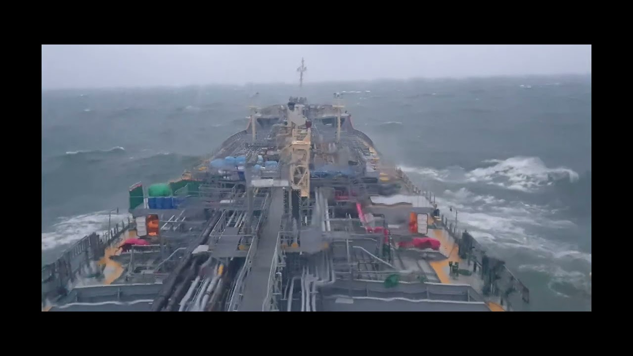 Experiencing Very Rough Sea, Strong Wind Force, While Crossing North ...