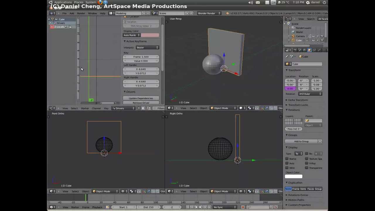 Blender 基礎教程 - Driver(驅動)基礎 3 - YouTube
