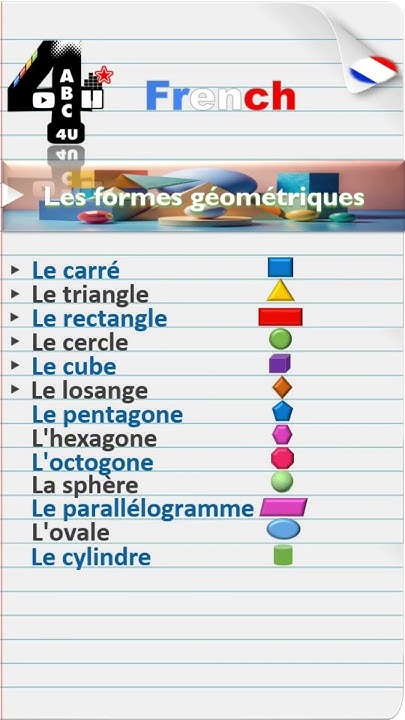 Learn French Vocabulary | Les formes géométriques #abc4u # ...