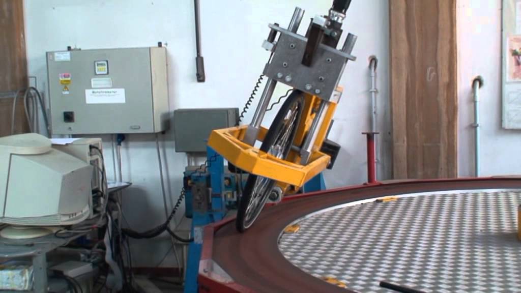 Testing bicycle tire at the rotating disk machine at University of ...