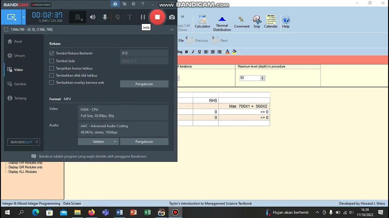 Penyelesaian Soal 1-Modul Integer Programming (POM QM) - YouTube