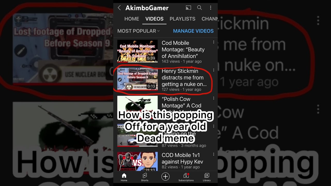 So Why Is My Year Old Meme Growing Even Tho It s Dead Akimbo s YT So Why Is My Year Old Meme Growing Even Tho It s Dead Akimbo s YT